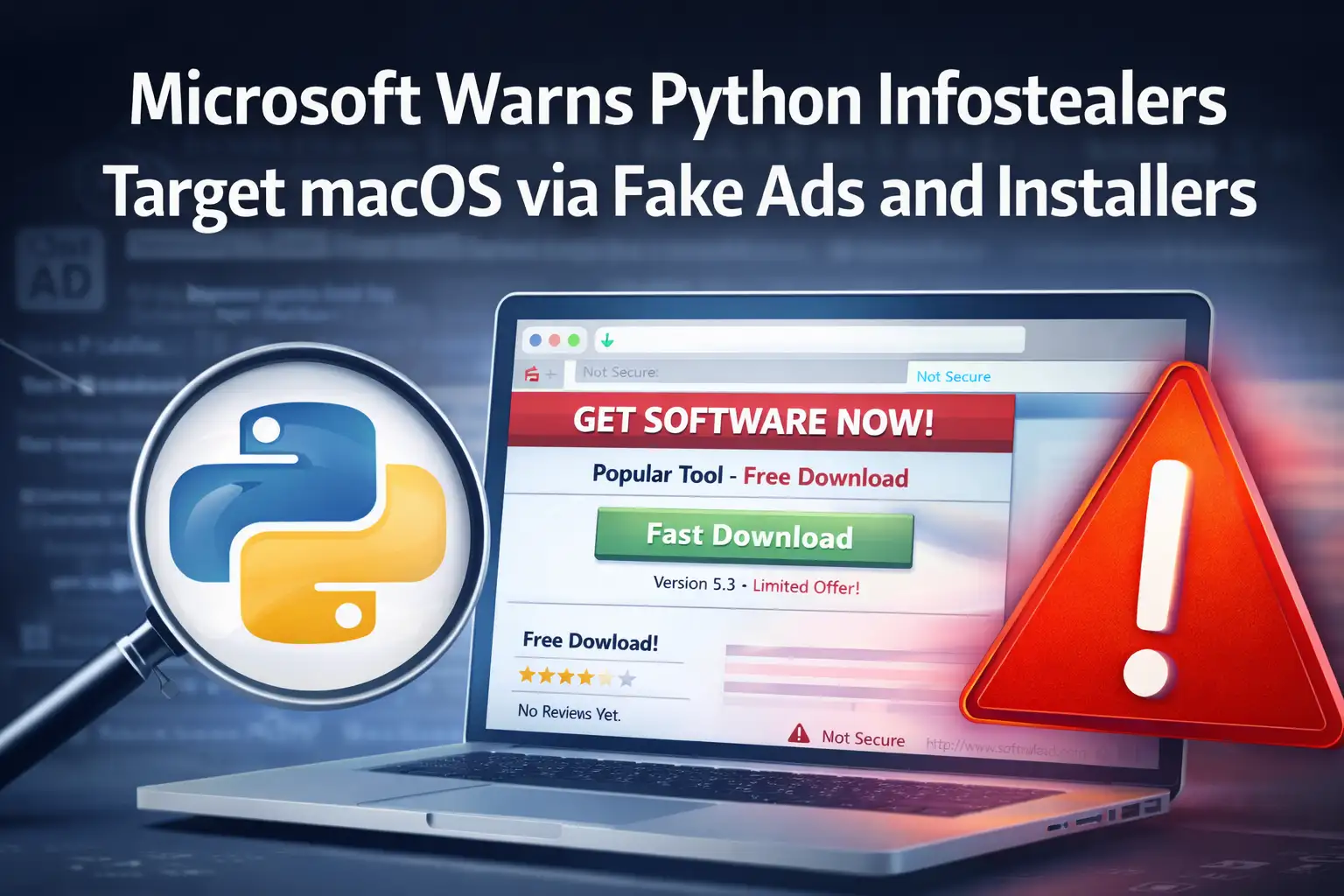 Microsoft Warns Python Infostealers Target macOS via Fake Ads